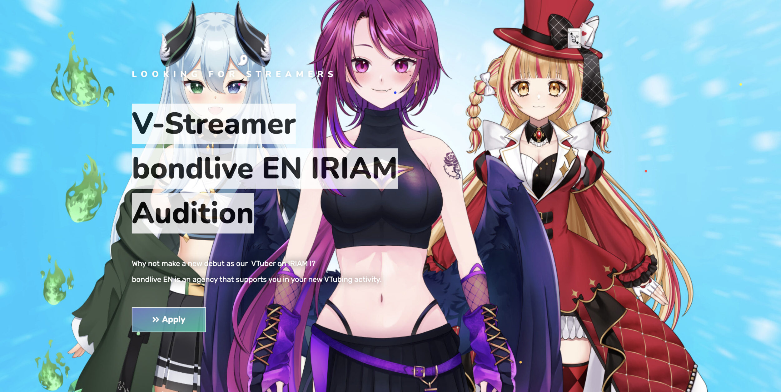 IRIAM V-Streamer Audition – VTuber Group bondlive EN
