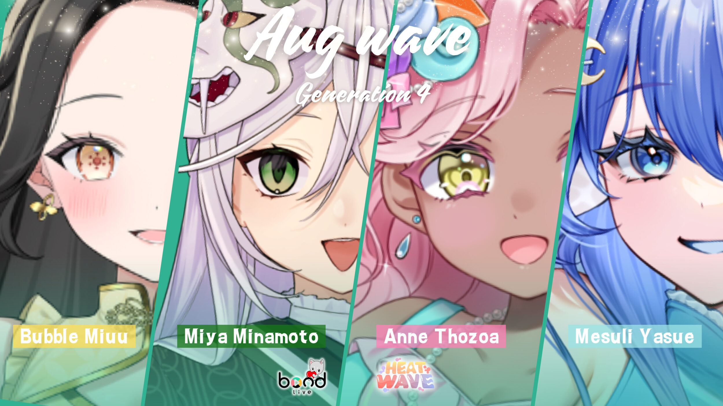 Gen4 Aug-wave revealed – VTuber/VStreamers Company bondlive EN